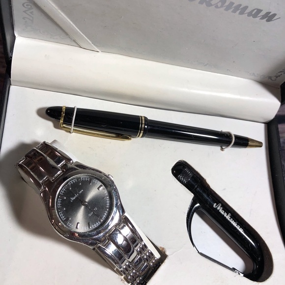 marksman | Jewelry | Vintage Marksman Watch Pen Flashlight Gift Box ...
